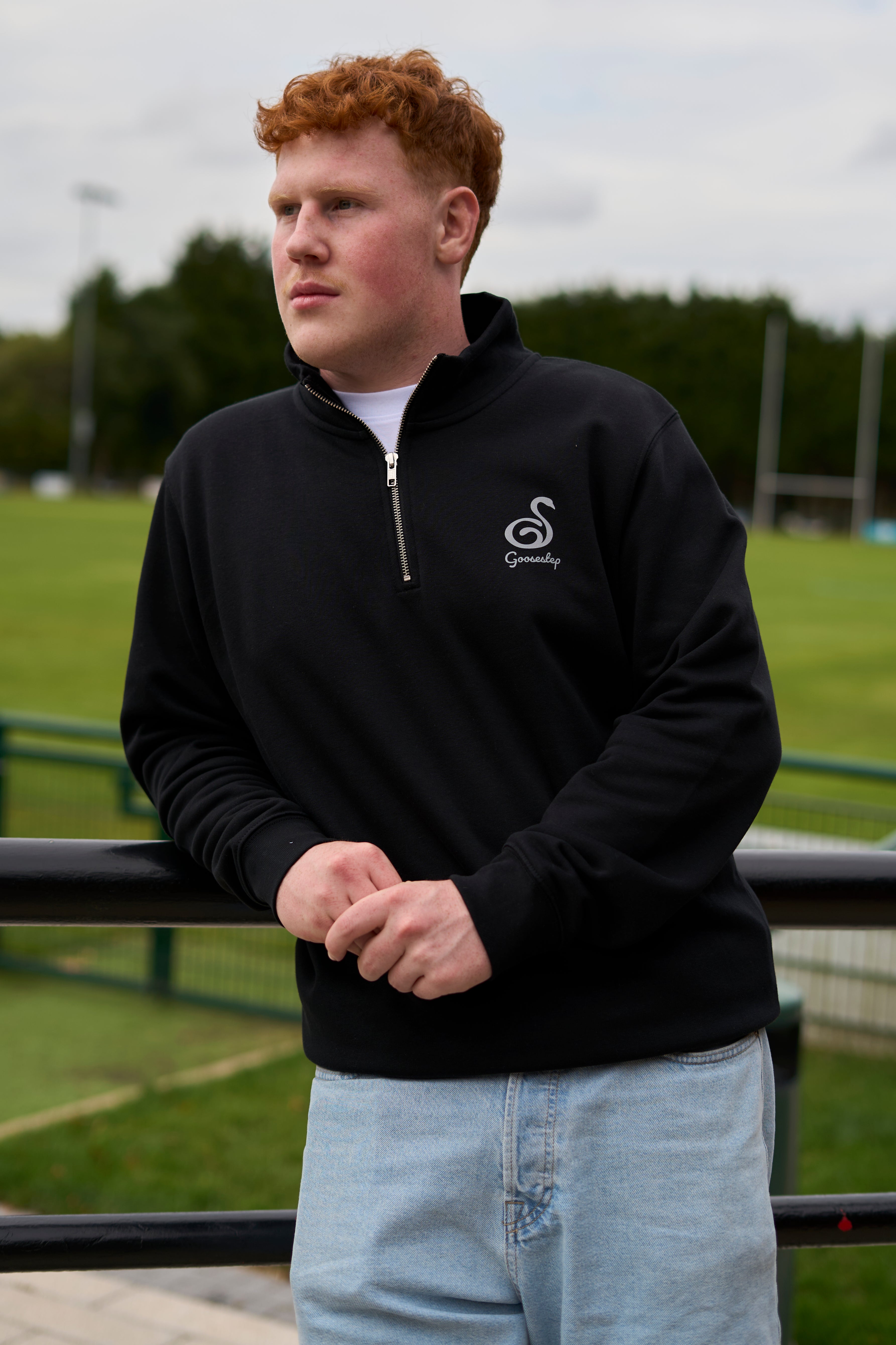 Black+Reflector Quarter Zip – Goosestep